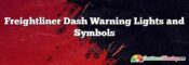 Freightliner Dash Warning Lights and Symbols, Means