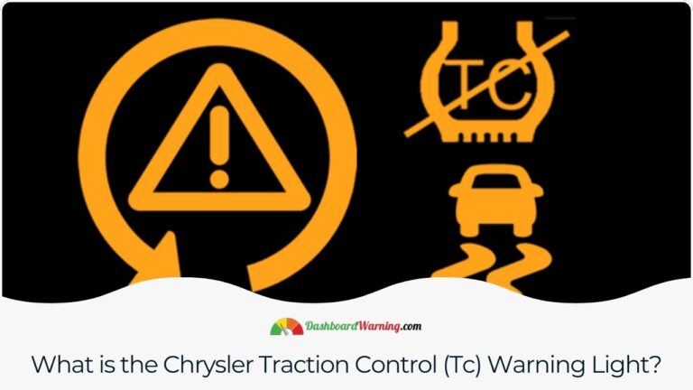 Chrysler Traction Control (Tc) Warning Light - How to fix it