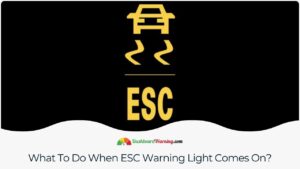 Electronic Stability Control Warning Light - ESC Fault